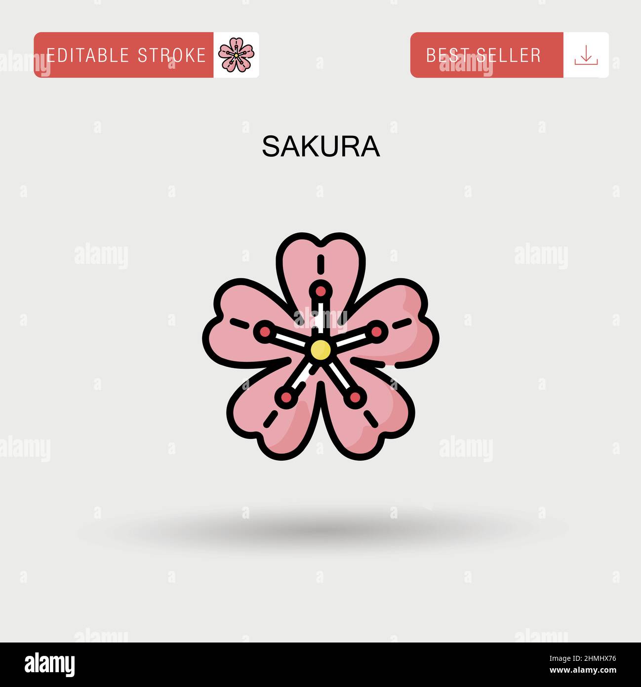 Sakura blooming tree natural Stock Vector Images - Alamy