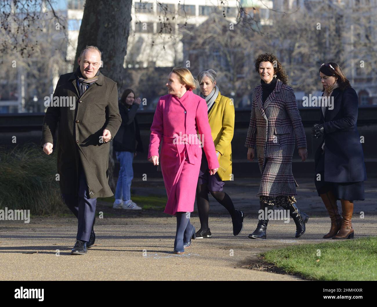 Helen Morgan MP (LibDem: North Shropshire - in Pink) is welcomed to ...