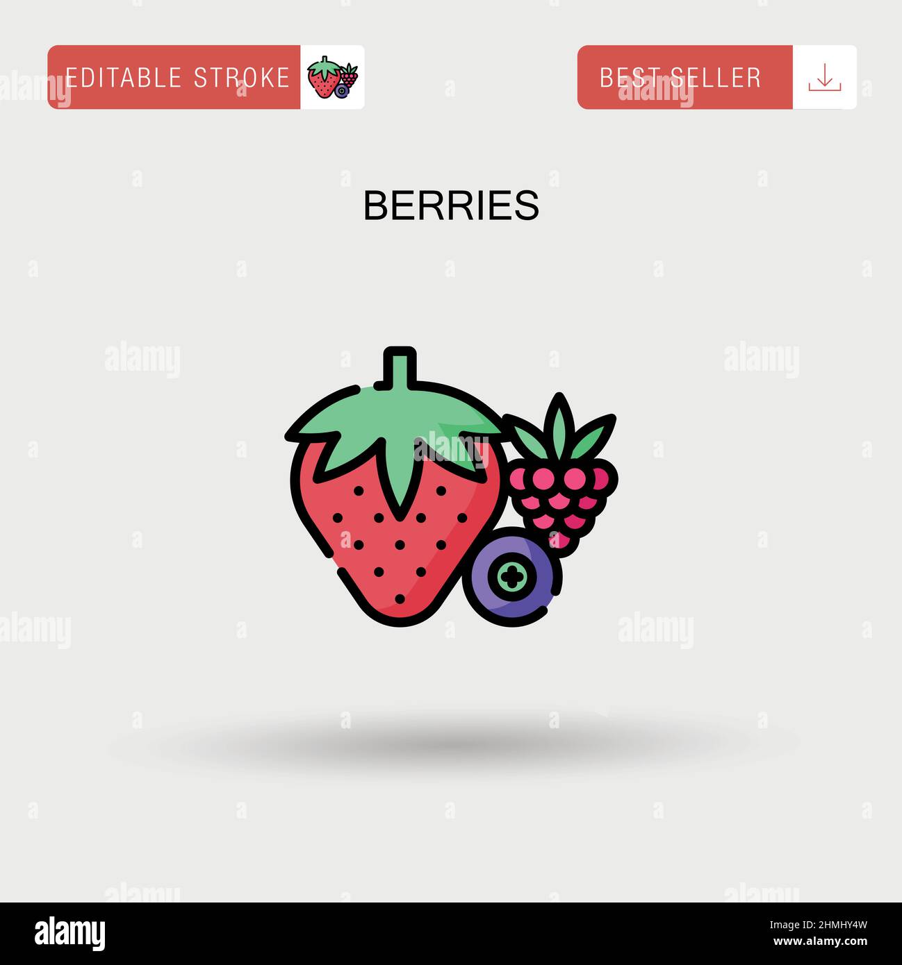 Ripe blue black berries Stock Vector Images - Alamy