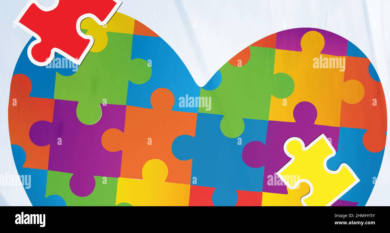 Colorful autism puzzles hi-res stock photography and images - Alamy