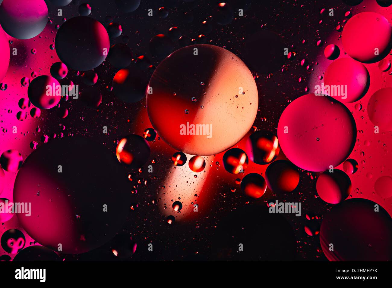 metaverse concept, abstract cosmic neon background in pink black color ...