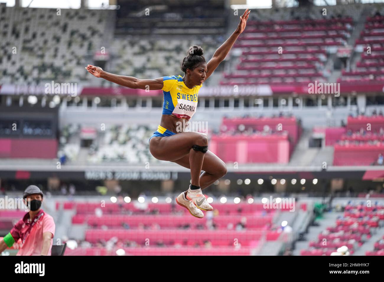 Khaddi Sagnia participating in the Tokyo 2020 Olympic Games in the long ...
