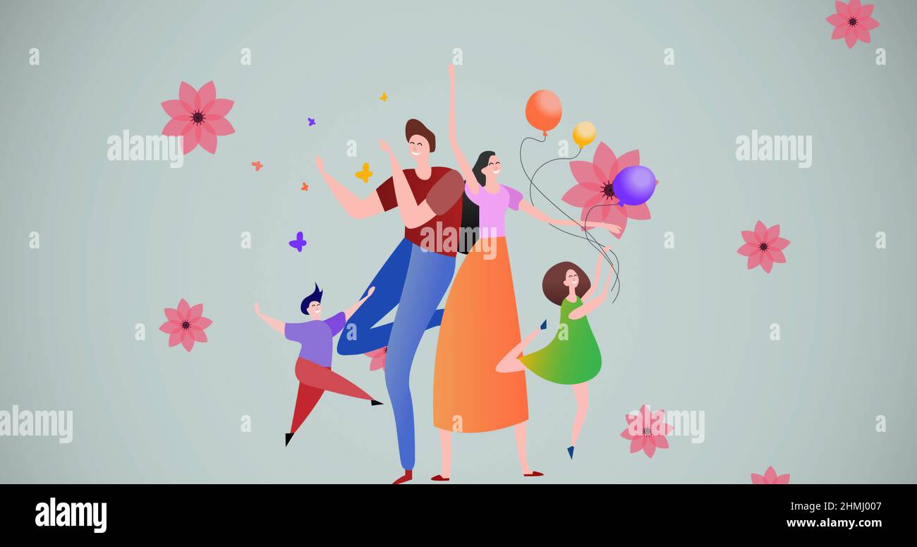 Composition family playing on green hi-res stock photography and images ...
