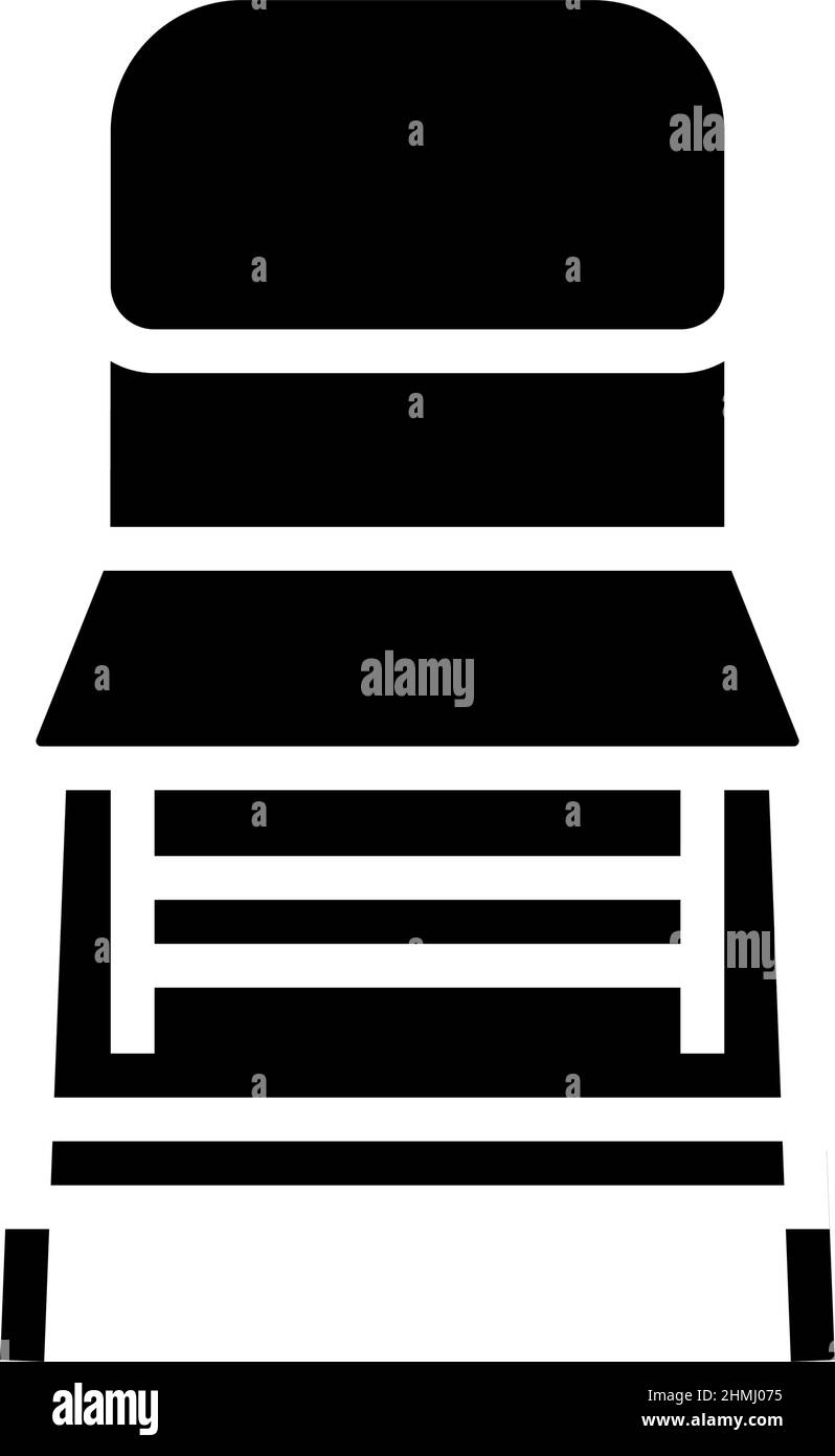 folding chair glyph icon vector illustration Stock Vector Image & Art ...
