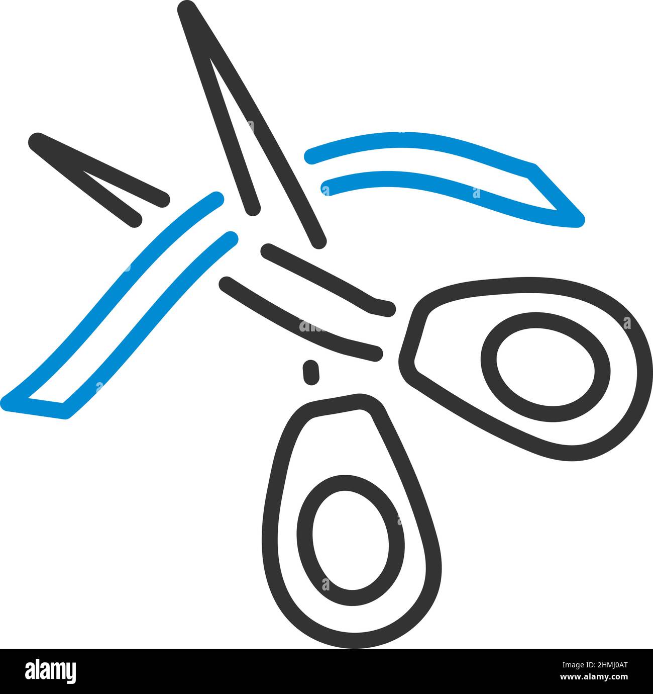 Ceremony Ribbon Cut Icon. Editable Bold Outline With Color Fill Design ...