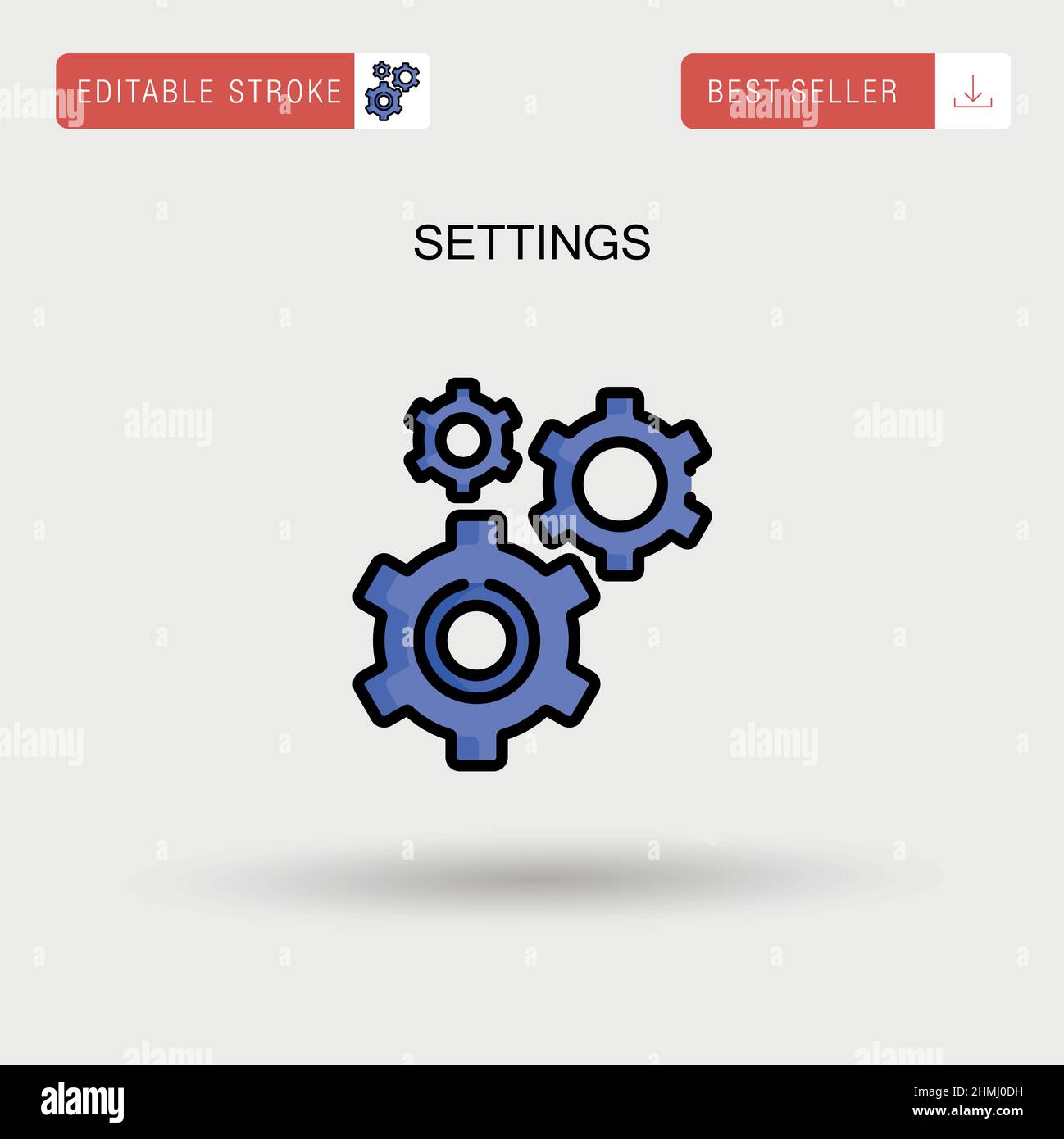 Settings Simple vector icon Stock Vector Image & Art - Alamy