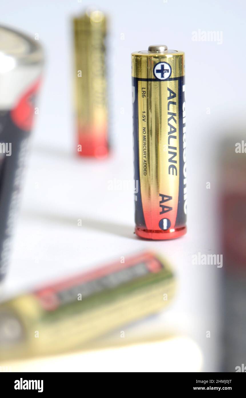 AA size battery for electronic divice Stock Photo - Alamy