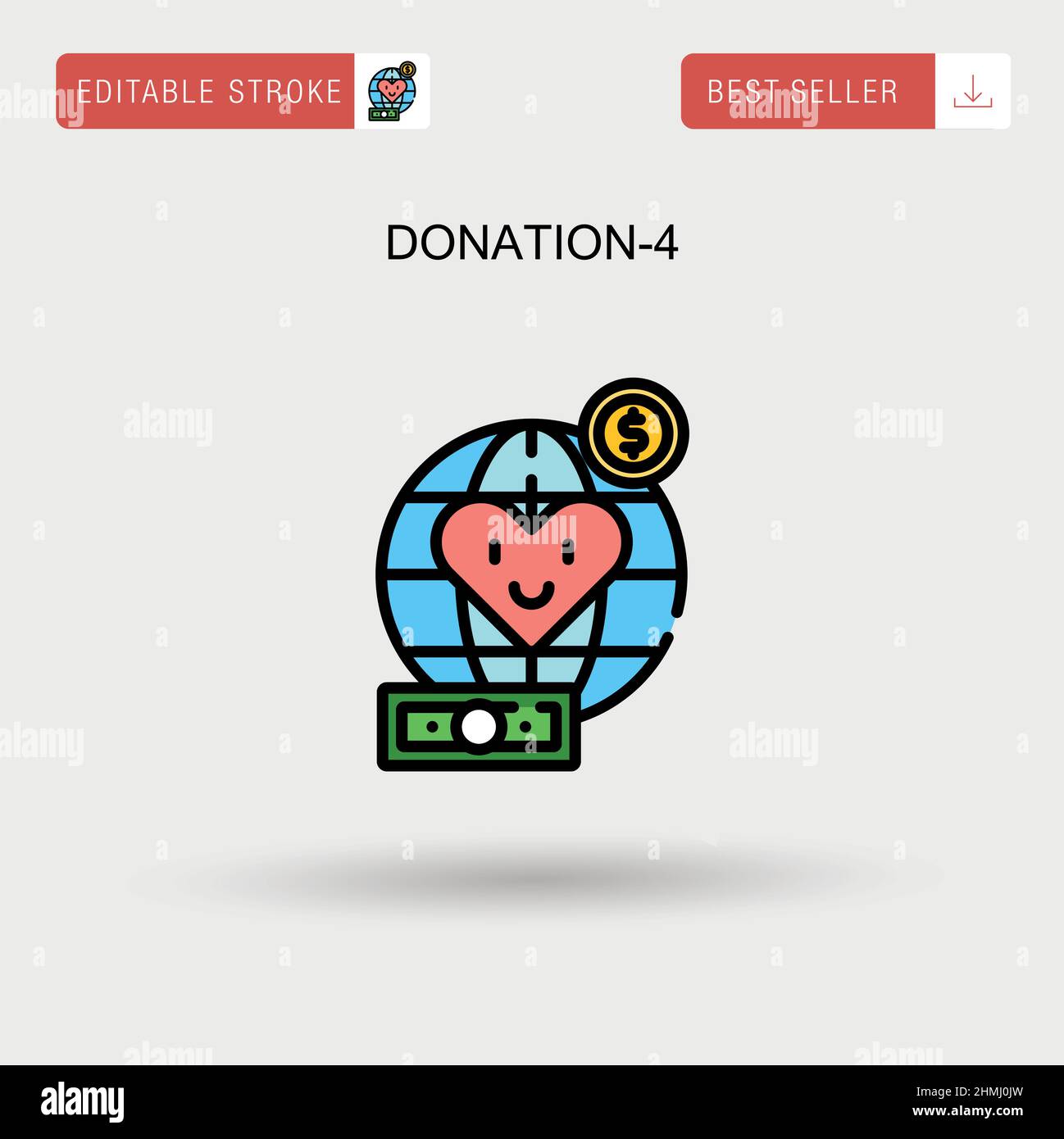 Donation-4 Simple vector icon Stock Vector Image & Art - Alamy