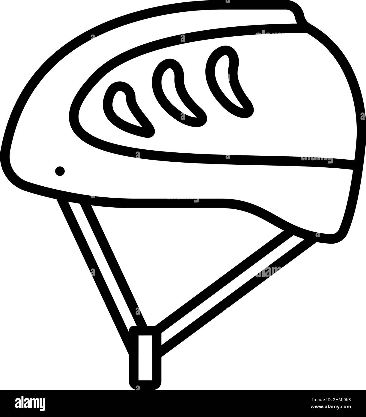 Climbing Helmet Icon. Bold outline design with editable stroke width ...