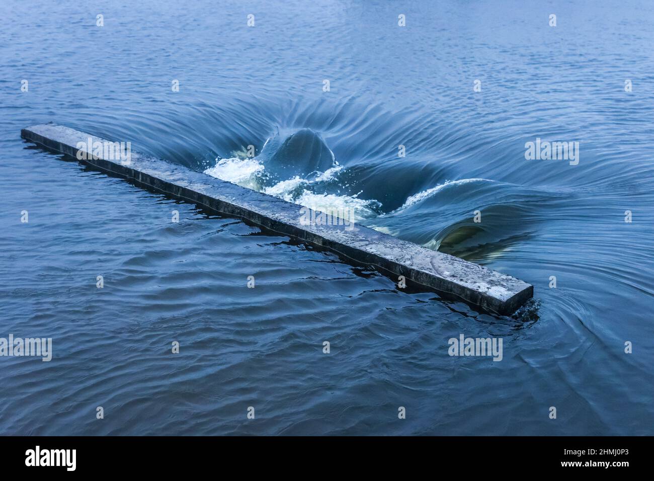 Draining and suction filter of dirty natural water of the lake for ...