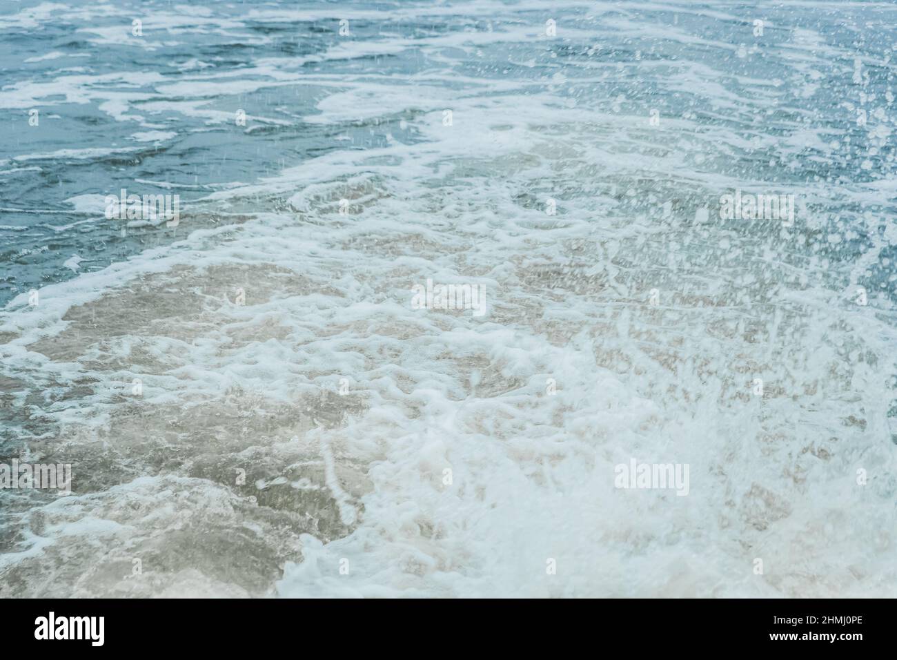 Splashes and dynamic of cold wastewater drop nature movement water ...