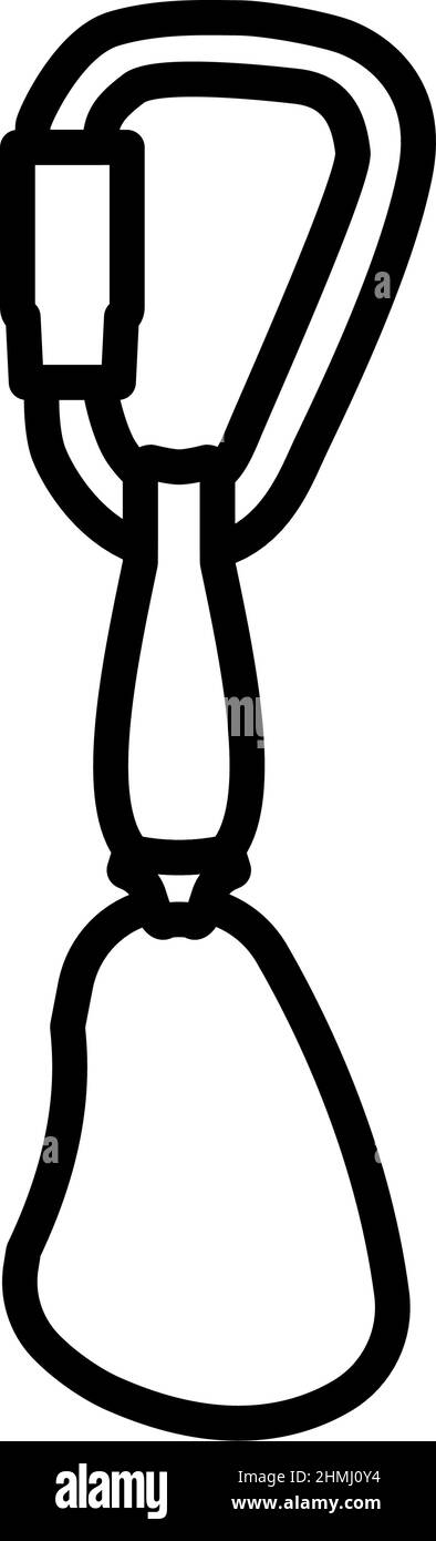 Alpinist Quickdraw Icon. Bold outline design with editable stroke width ...