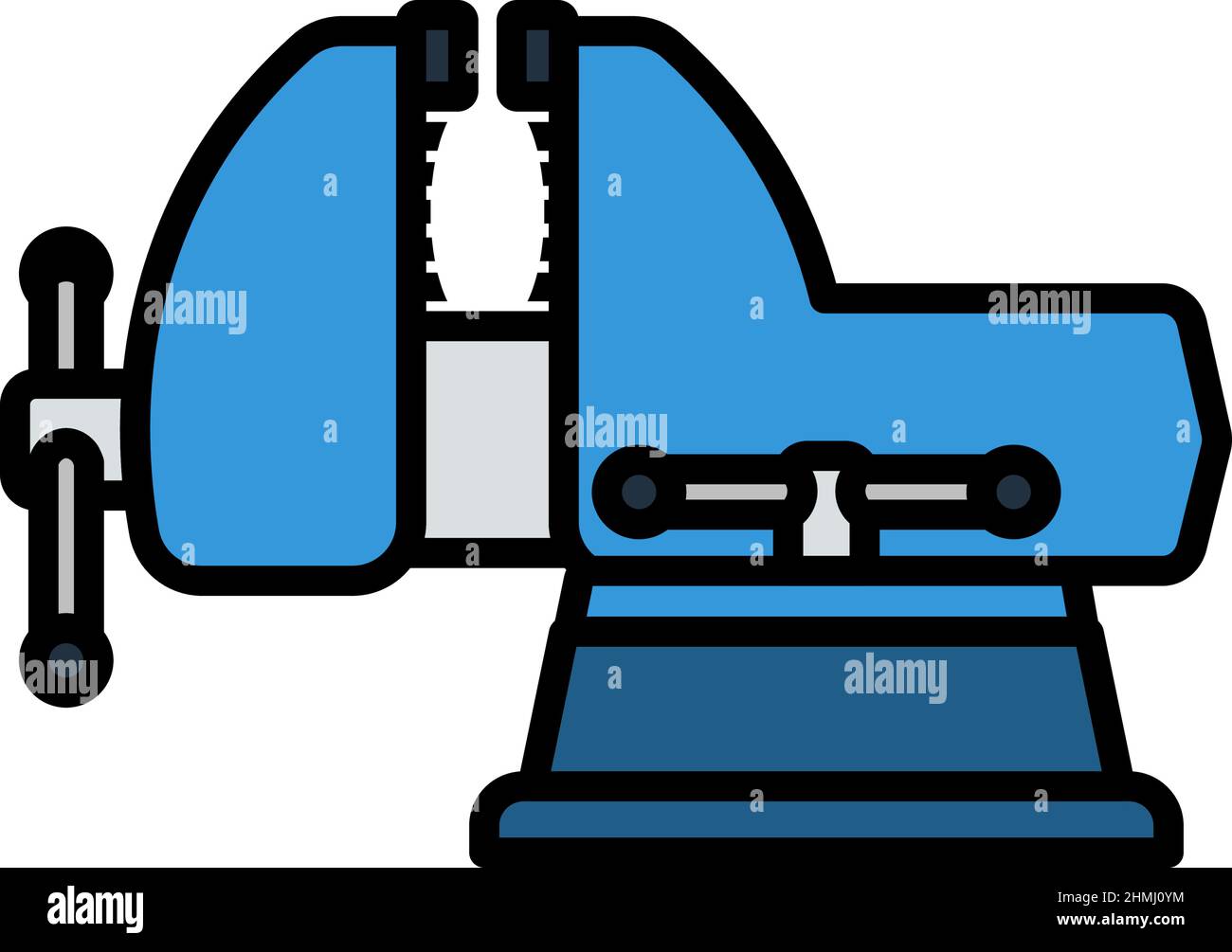 Vise Icon. Editable Bold Outline With Color Fill Design. Vector ...