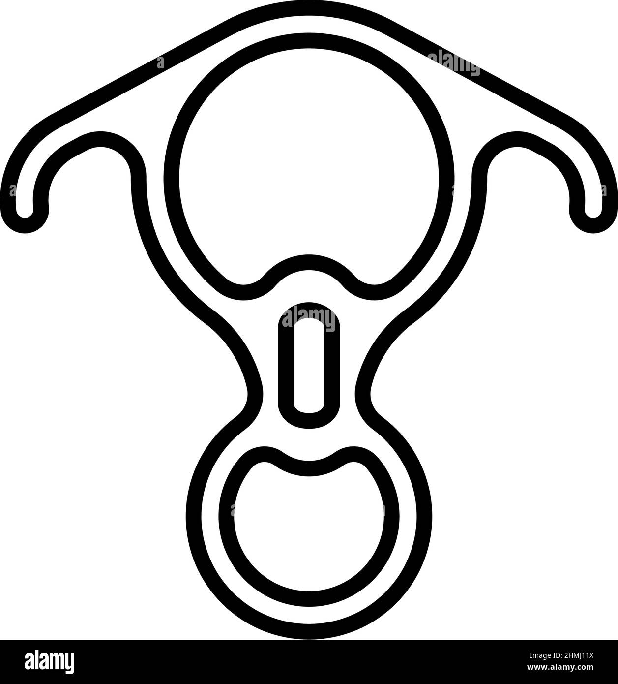 Alpinist Descender Icon. Bold outline design with editable stroke width ...