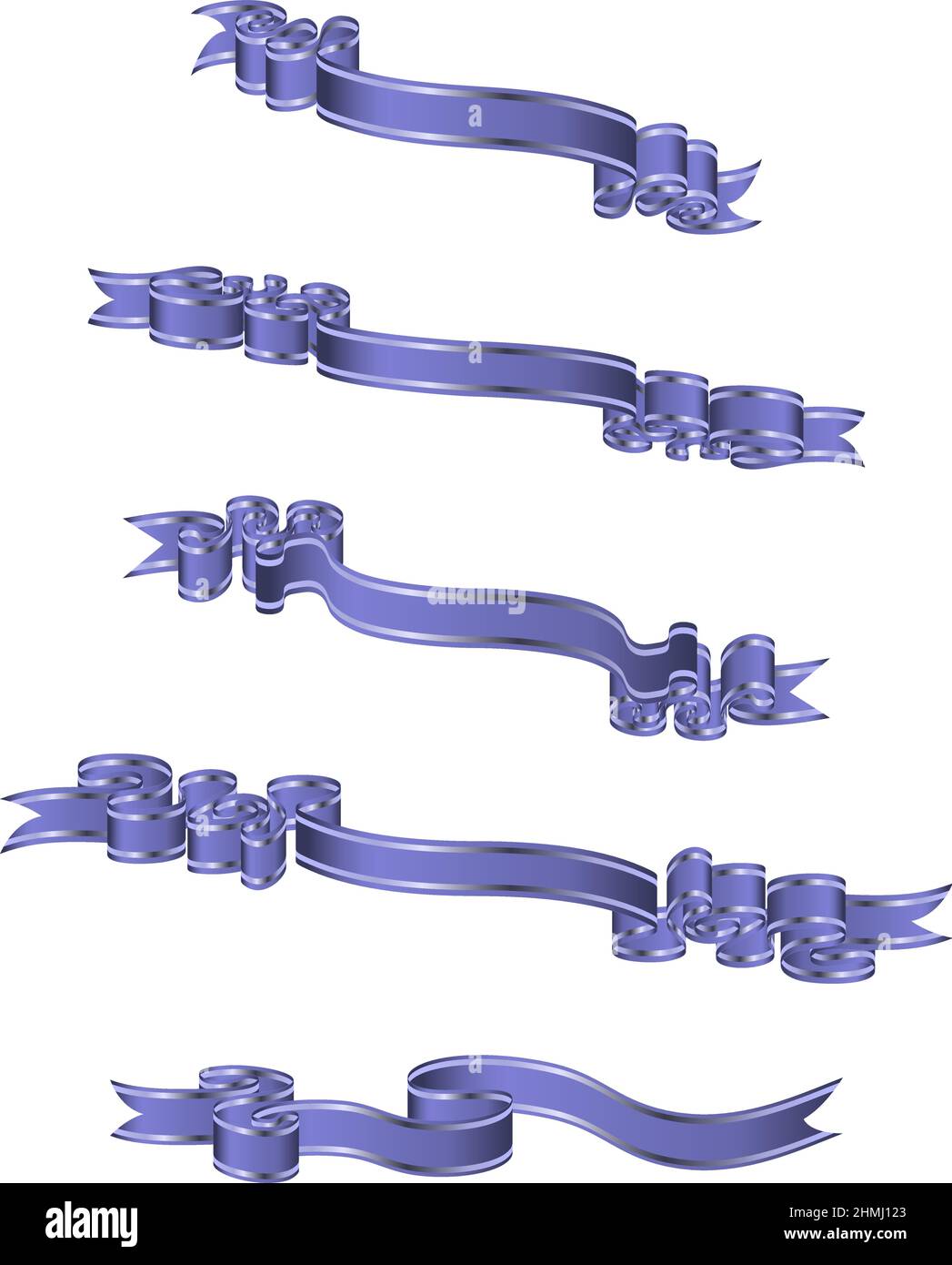 Ribbon banner set. Ideal for decorative designs. Vector illustration ...