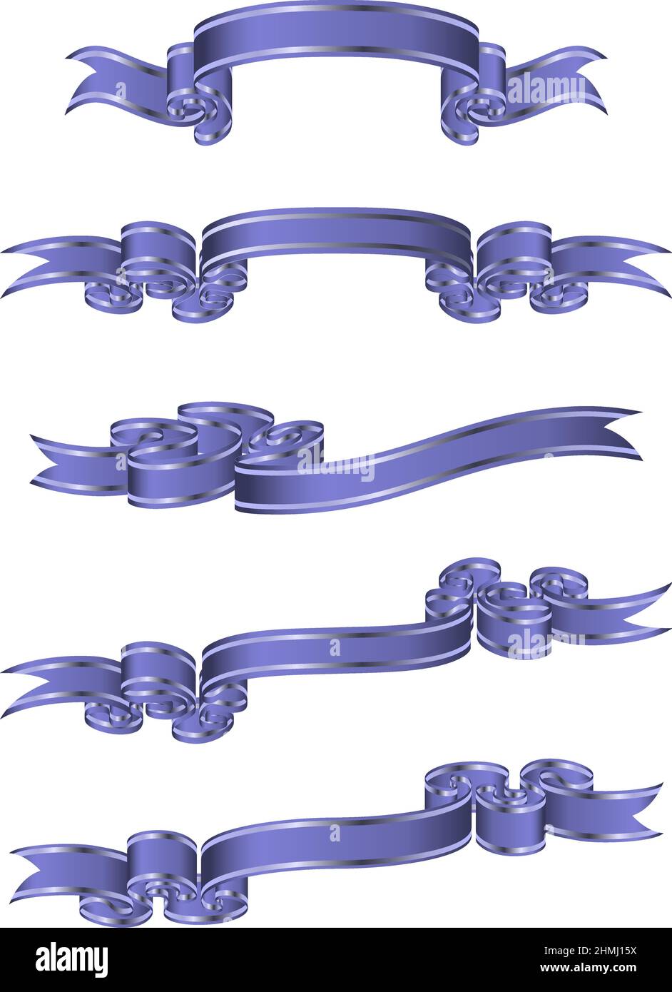 Ribbon banner set. Ideal for decorative designs. Vector illustration ...