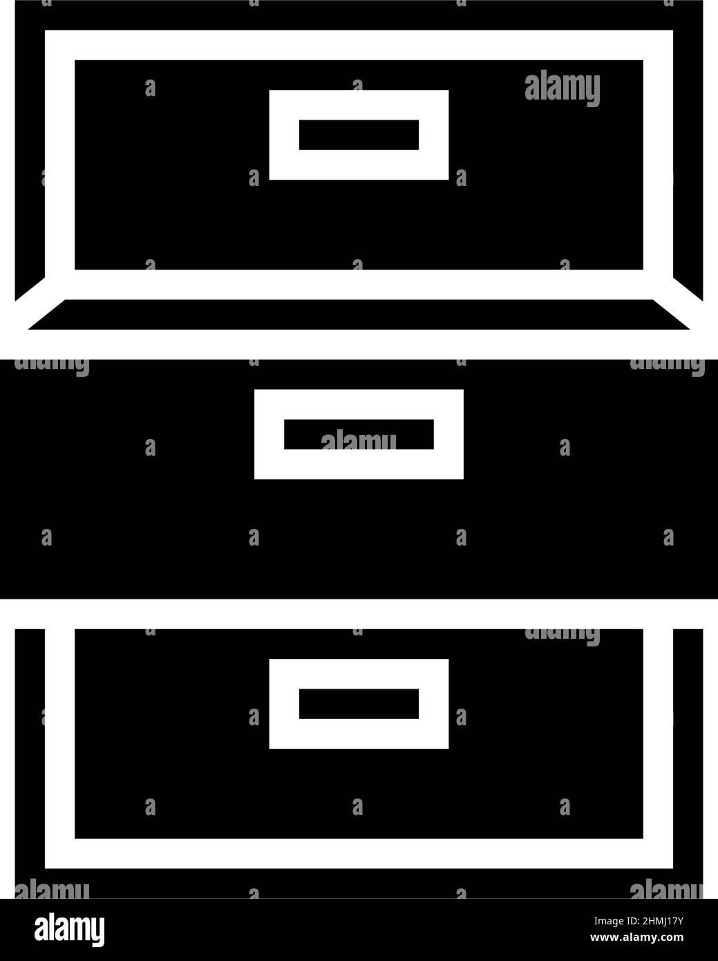 drawer open glyph icon vector illustration Stock Vector Image & Art - Alamy