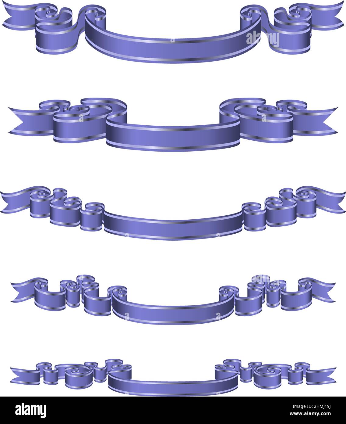 Ribbon banner set. Ideal for decorative designs. Vector illustration ...