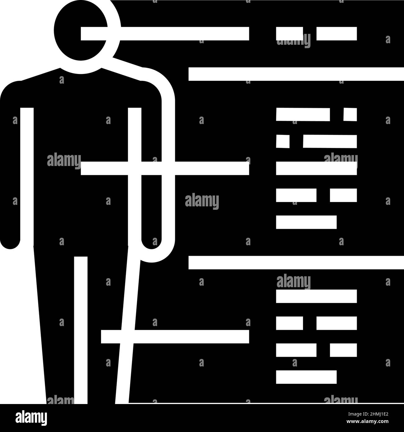 anatomical diagram glyph icon vector illustration Stock Vector Image ...