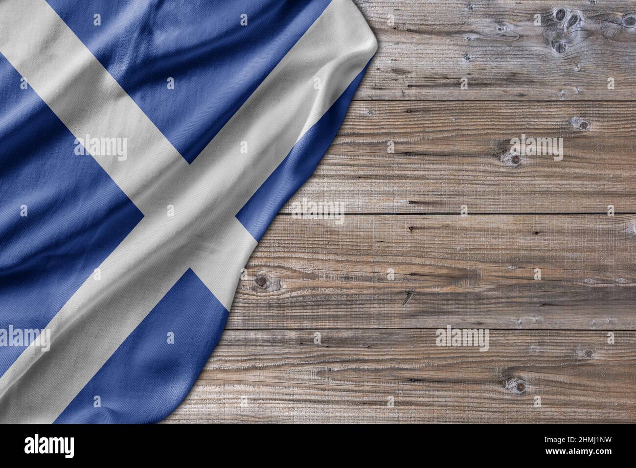 Wooden pattern old nature table board with Scotland flag Stock Photo ...