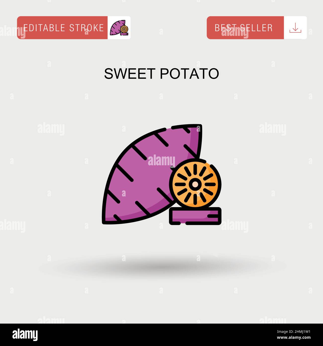 Sweet potato Simple vector icon Stock Vector Image & Art - Alamy