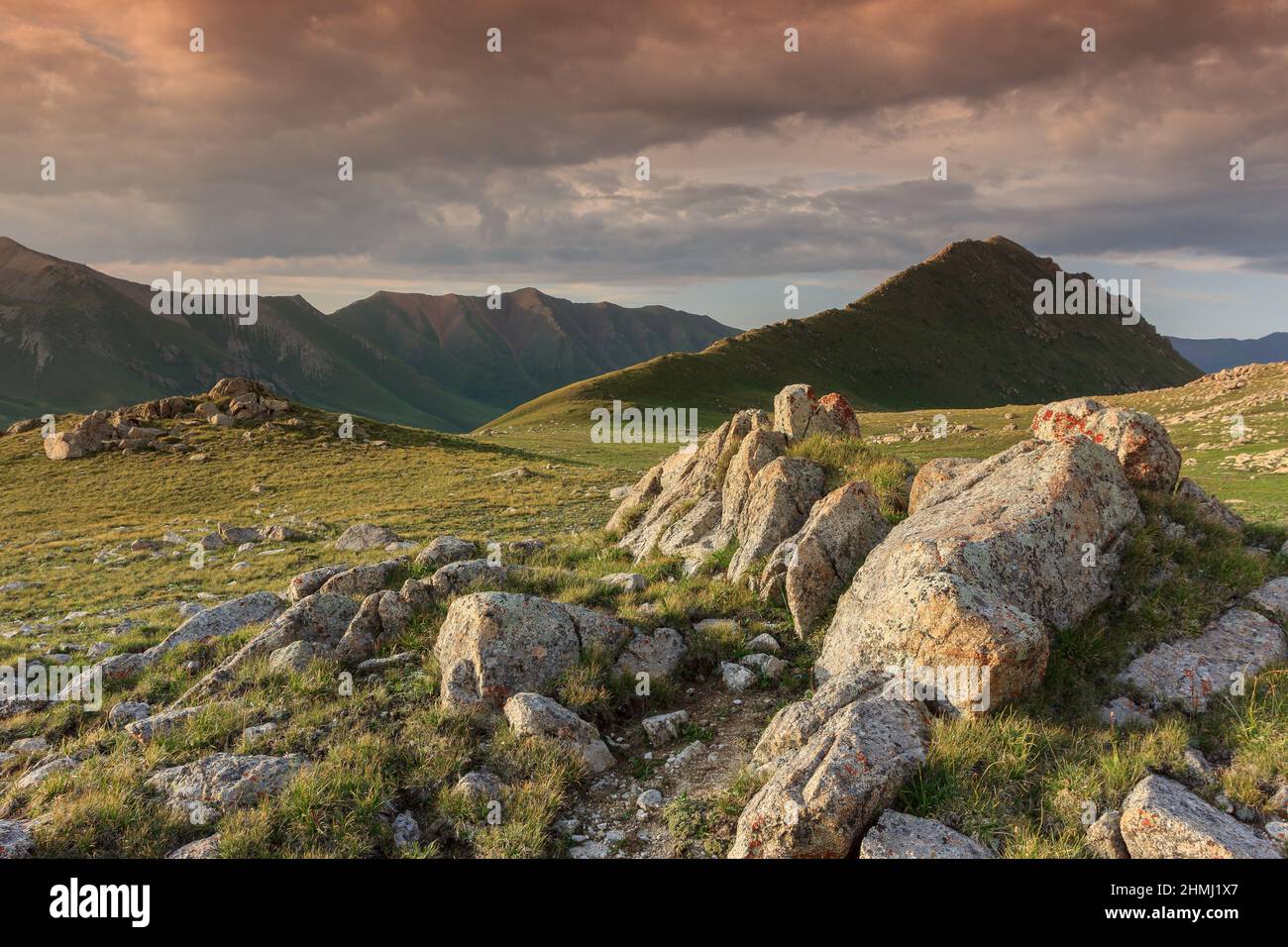 View of the high mountain gorge Kensu (Kazakhstan Stock Photo - Alamy