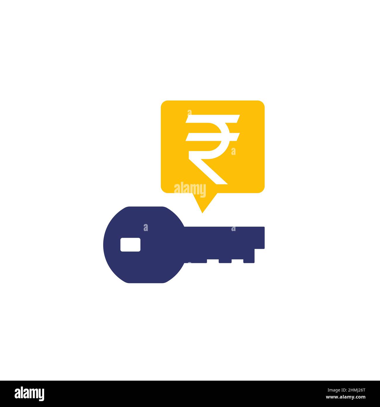 Key money icon with a rupee Stock Vector Image & Art - Alamy