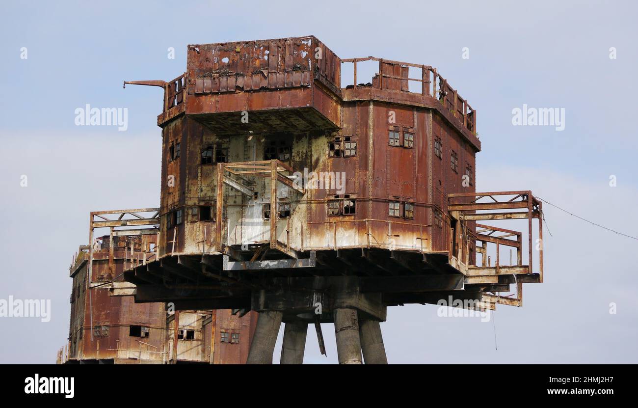 Shivering Sands Fort, Thames Estuary, England Stock Photo - Alamy
