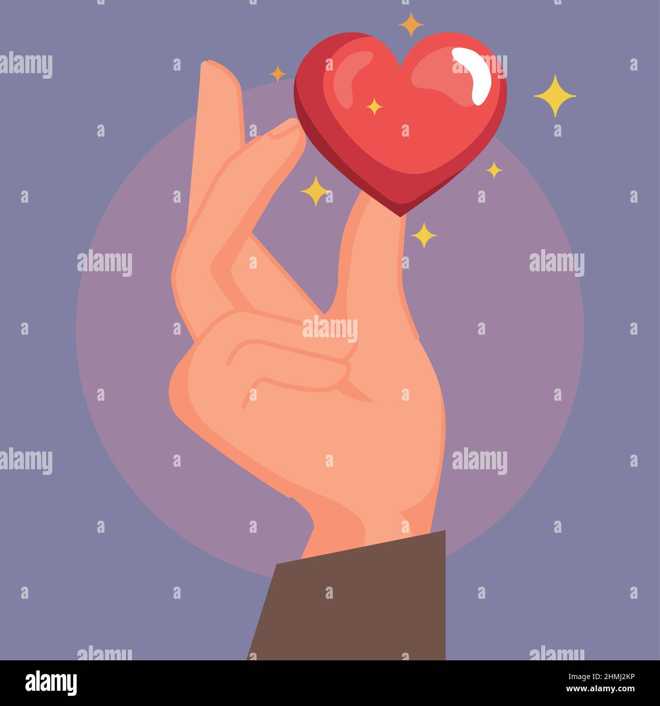 hand lifting heart Stock Vector Image & Art - Alamy