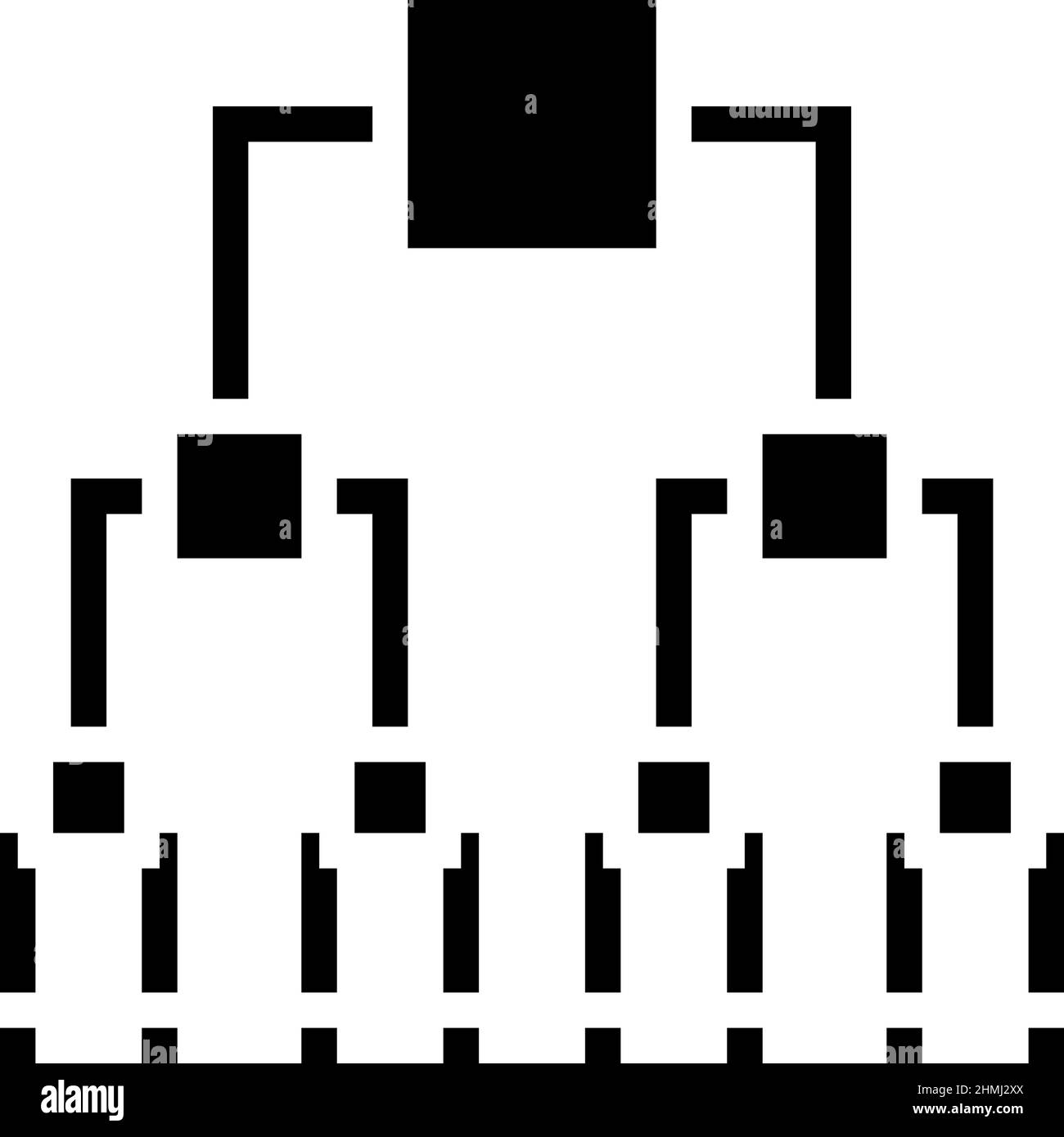 binary decision diagram glyph icon vector illustration Stock Vector ...