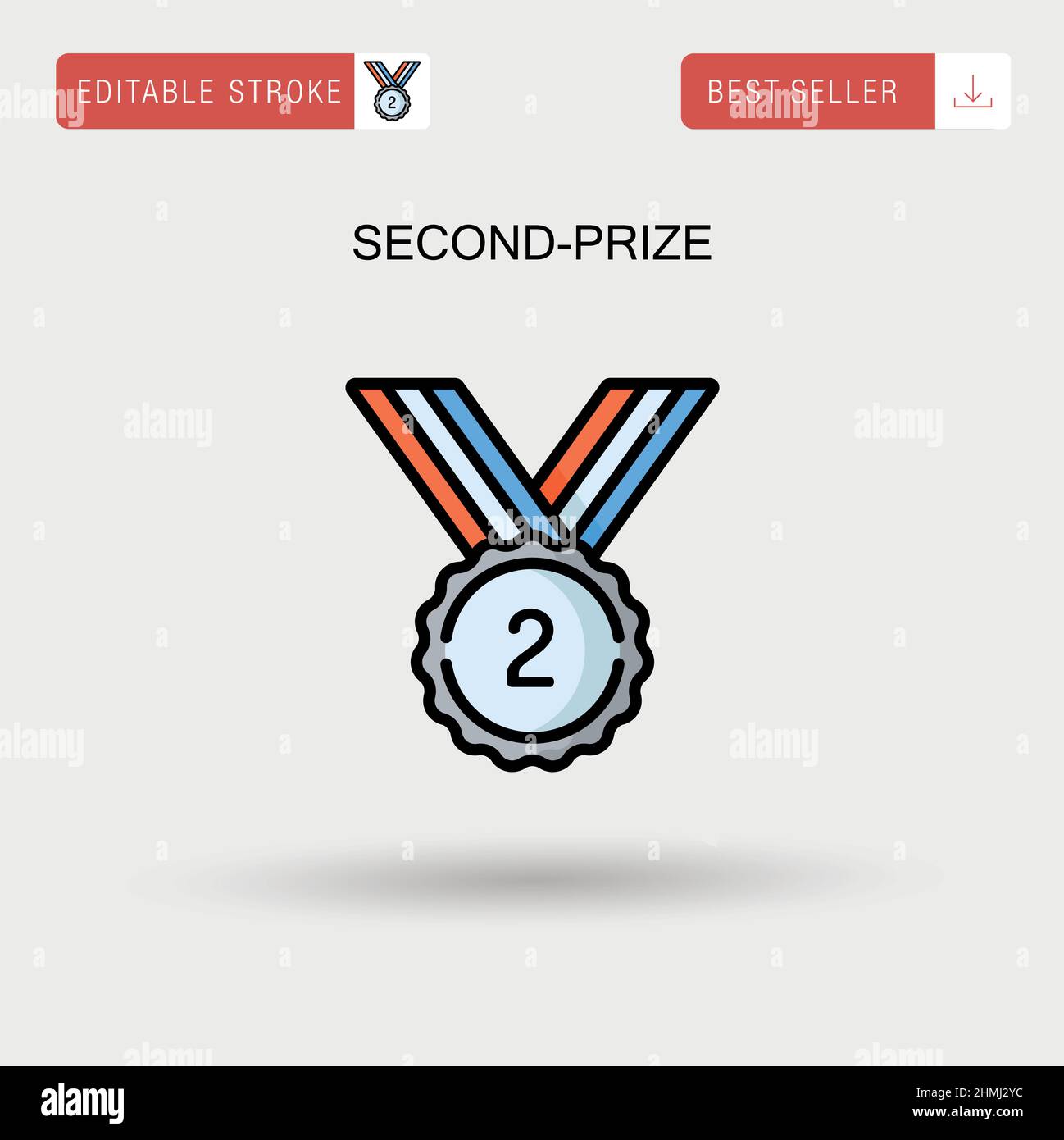 Second-prize Simple vector icon Stock Vector Image & Art - Alamy