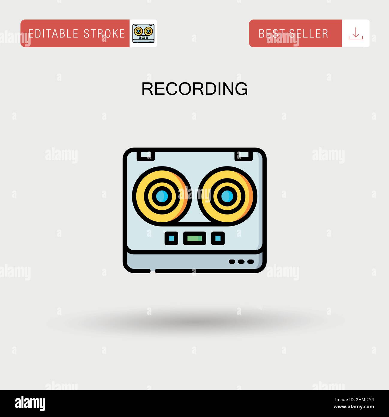 Recording Simple vector icon Stock Vector Image & Art - Alamy