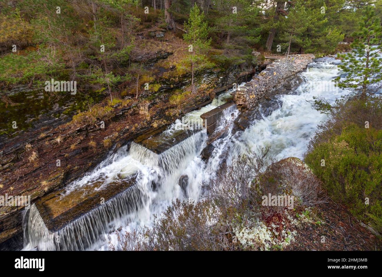 RIVER LUI MAR LODGE ESTATE BRAEMAR SCOTLAND REMAINS OF VICTORIAN FISH ...