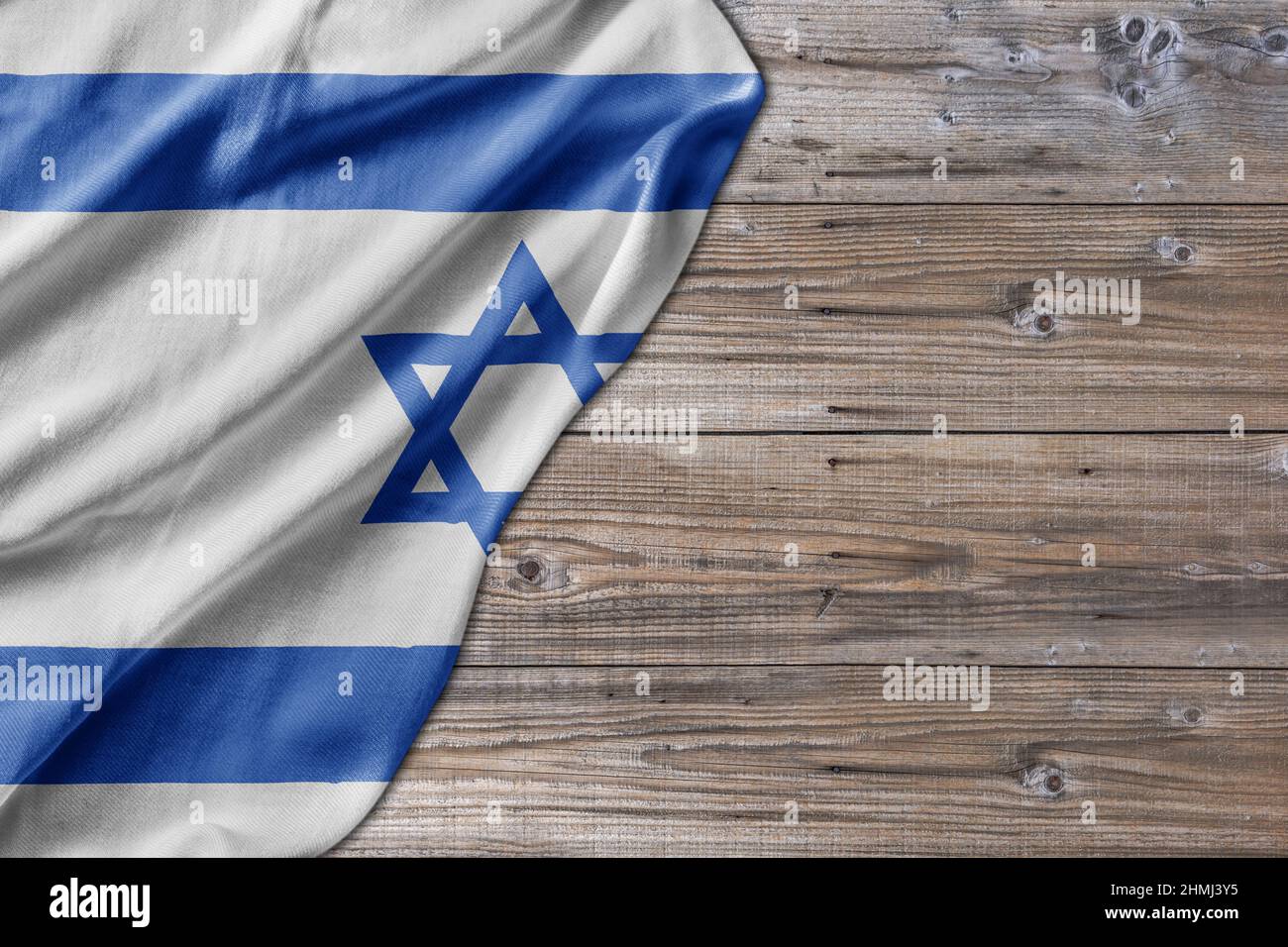 Wooden pattern old nature table board with Israel flag Stock Photo - Alamy