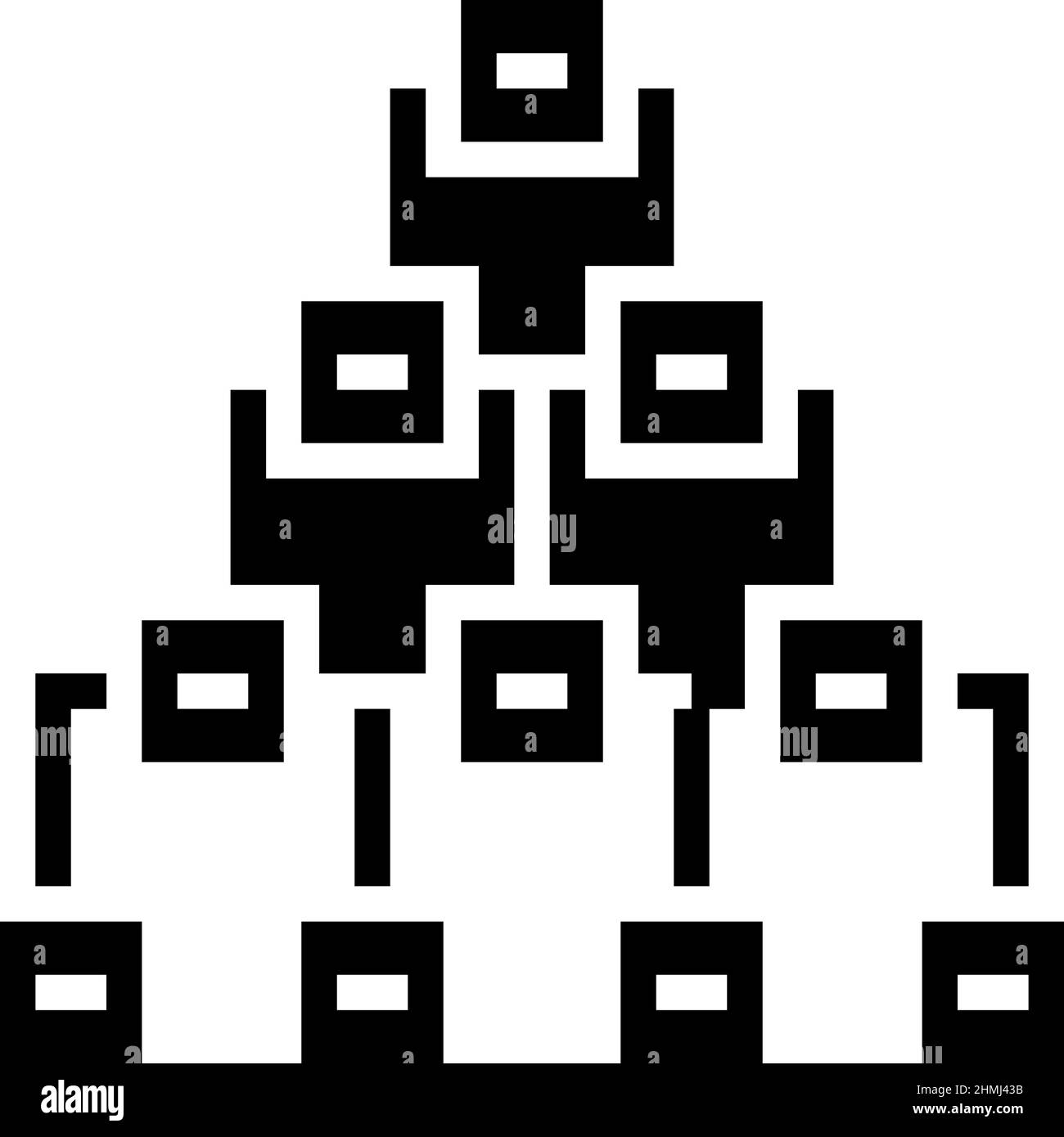 hierarchy diagram glyph icon vector illustration Stock Vector Image ...