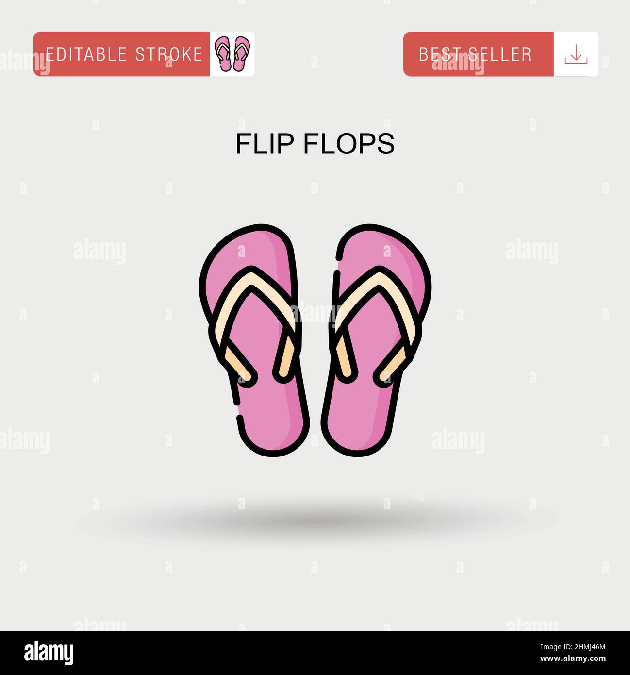 Pink flip flops Stock Vector Images - Alamy
