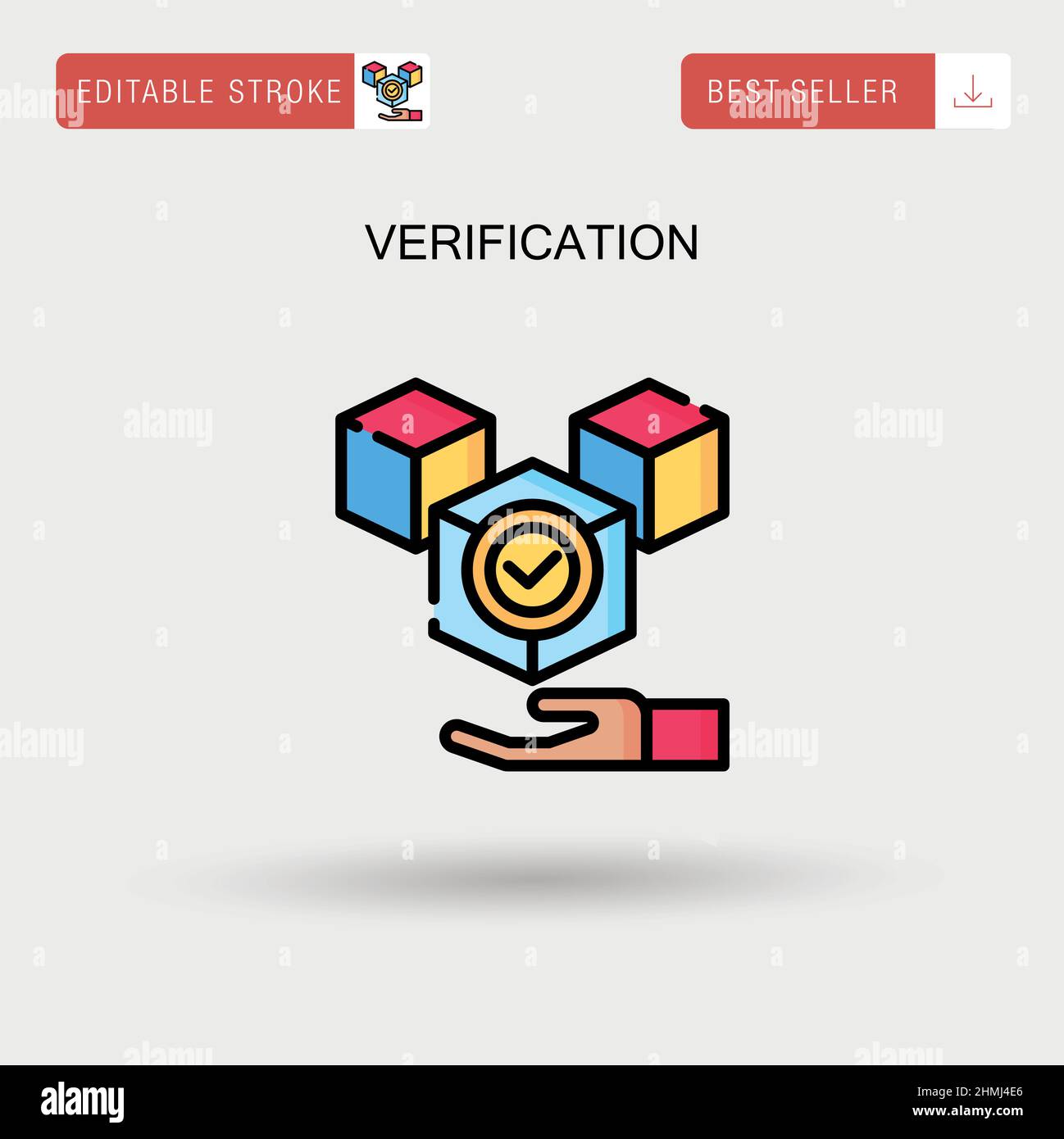 Verification Simple vector icon Stock Vector Image & Art - Alamy