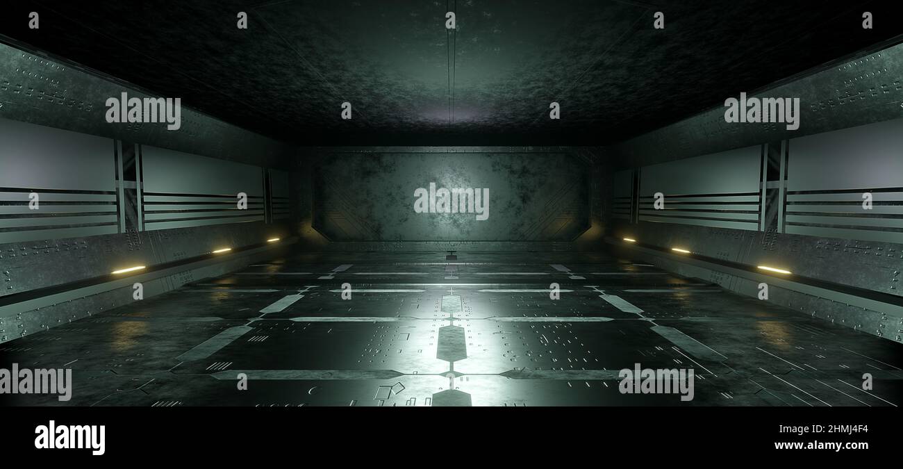 Science Fiction Technology Schematic Futuristic Showroom Or Hall ...