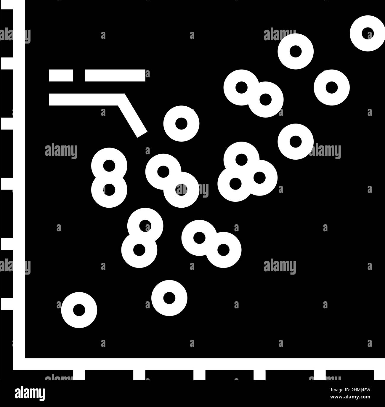 scatter plots glyph icon vector illustration Stock Vector Image & Art ...