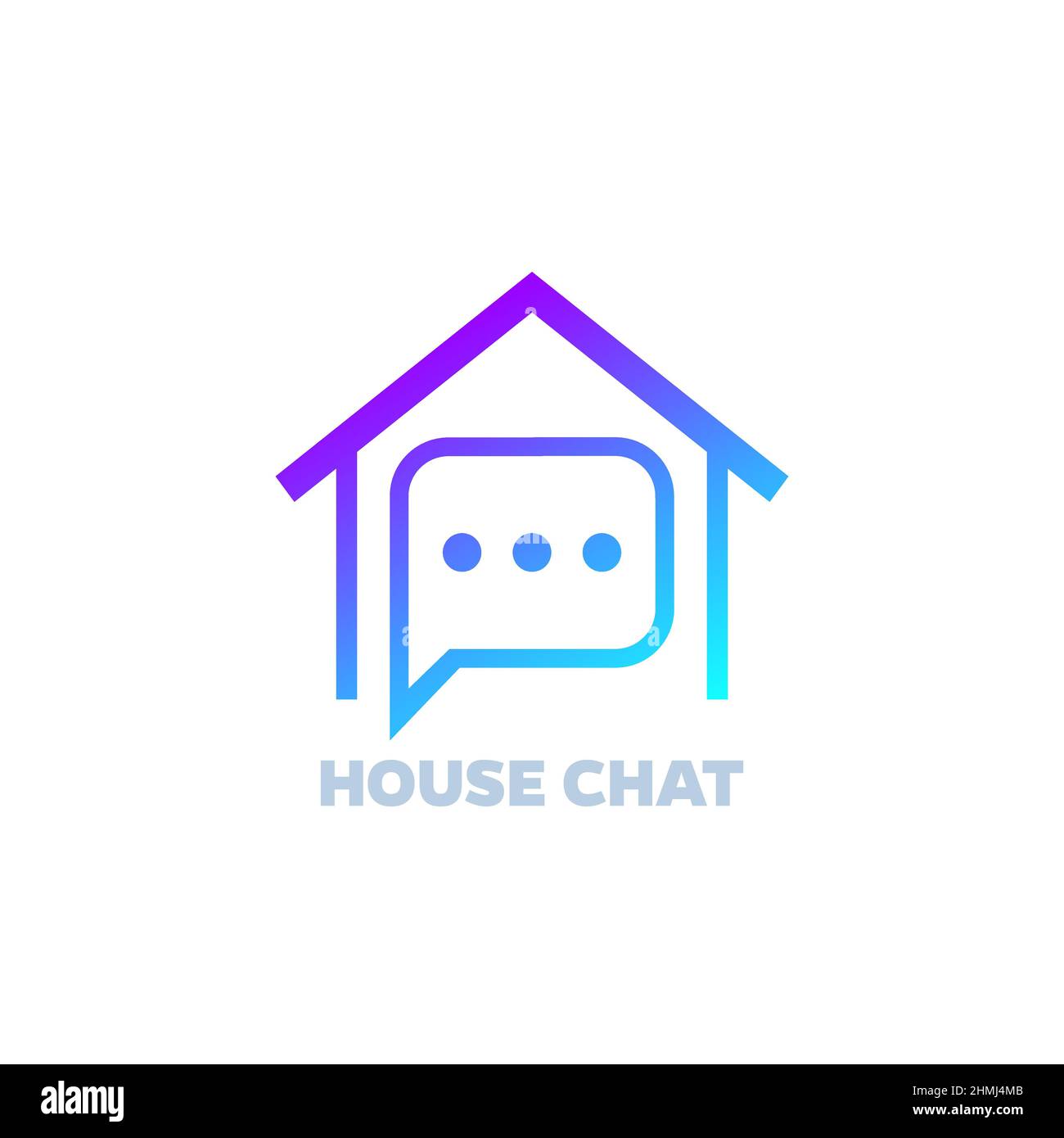 house chat logo, vector design Stock Vector Image & Art - Alamy