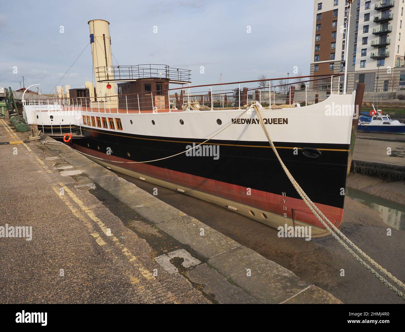 Gillingham, Kent, UK. 10th Feb, 2022. The historic Medway Queen ...