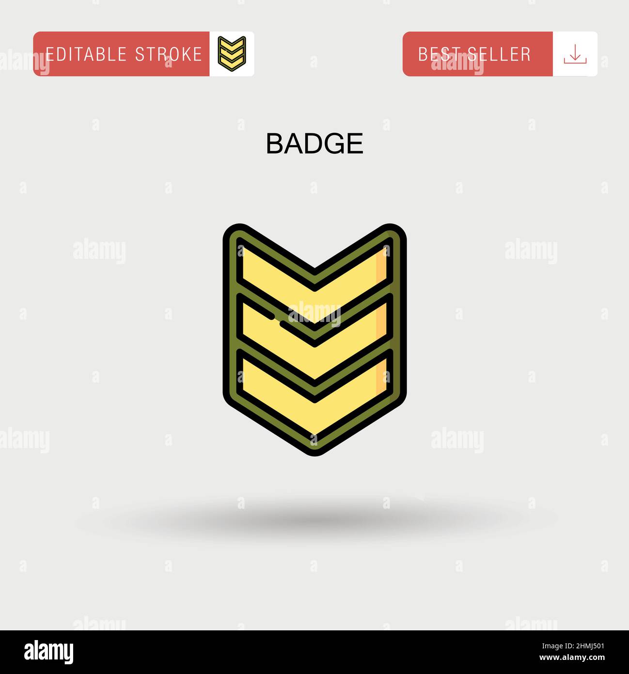 Badge Simple vector icon Stock Vector Image & Art - Alamy