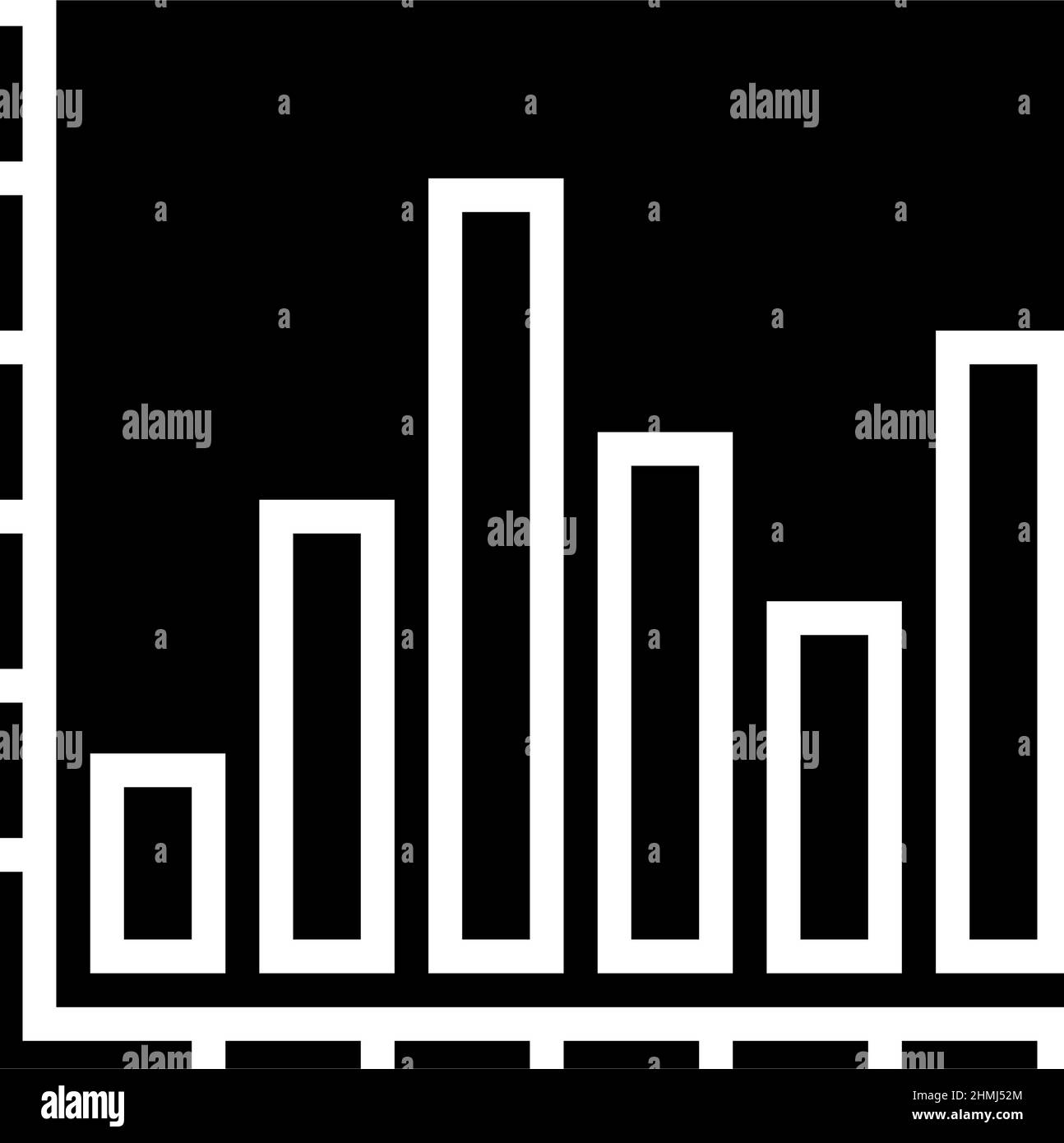 bar graph glyph icon vector illustration Stock Vector Image & Art - Alamy