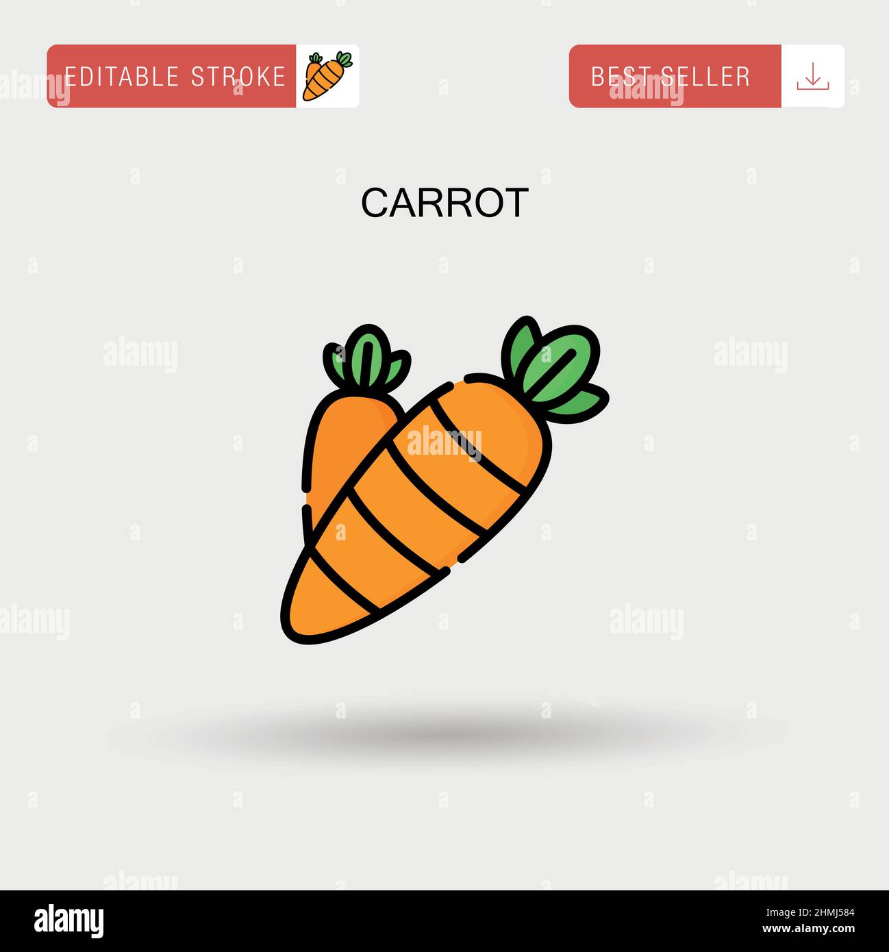 Carrot Simple vector icon Stock Vector Image & Art - Alamy