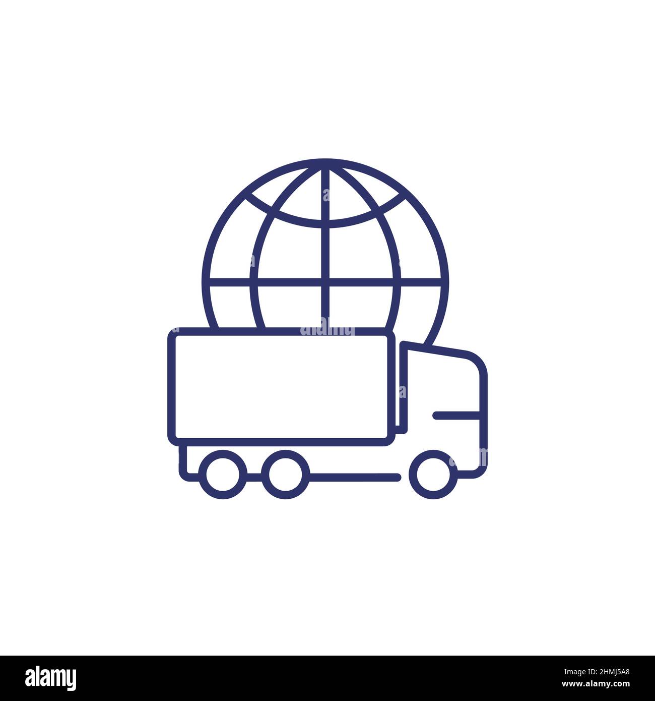 Worldwide shipping icon outline Cut Out Stock Images & Pictures - Alamy