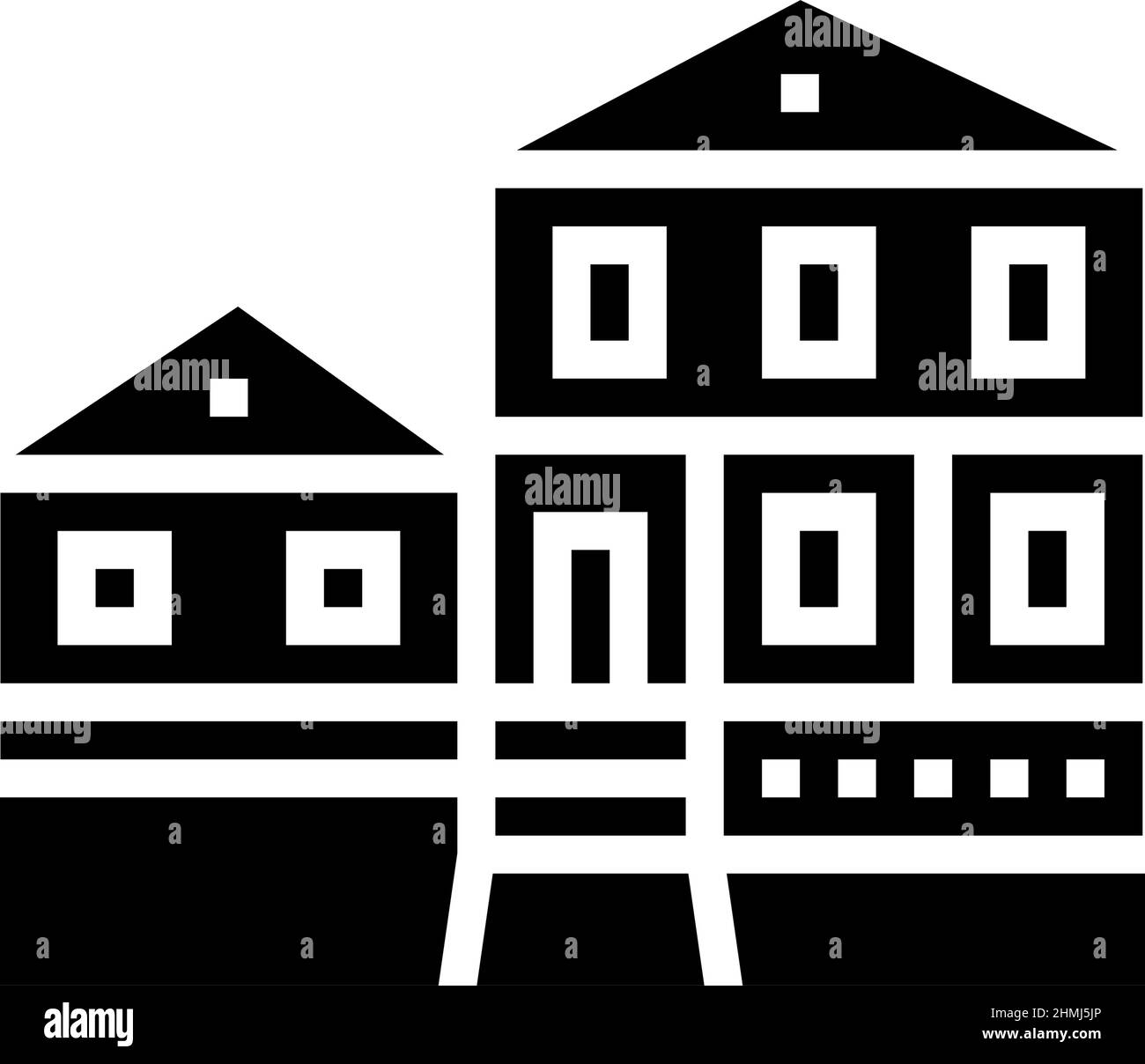 farmhouse building glyph icon vector illustration Stock Vector Image ...