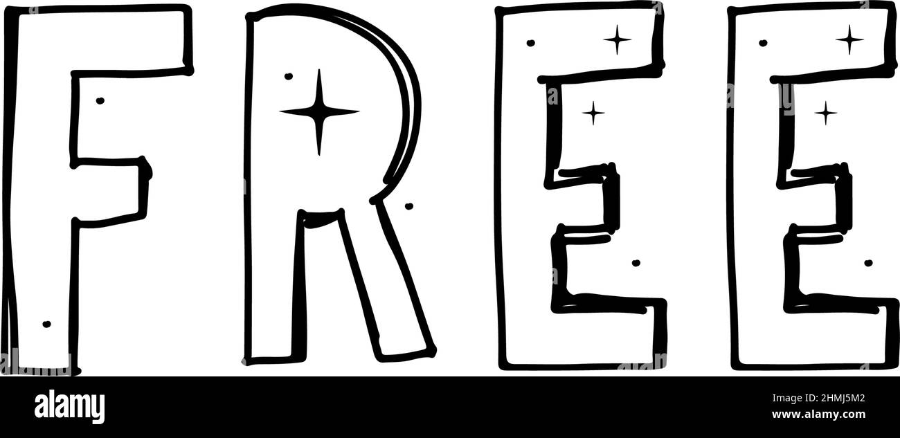 Free hand written lettering. Vector Stock Vector Image & Art - Alamy