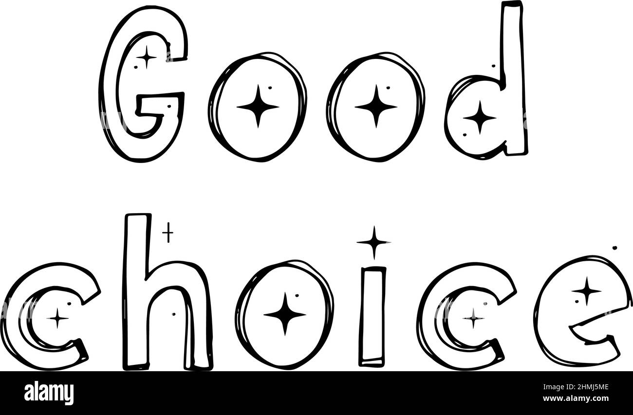 VECTOR HAND LETTERING. BEST CHOICE Stock Vector Image & Art - Alamy