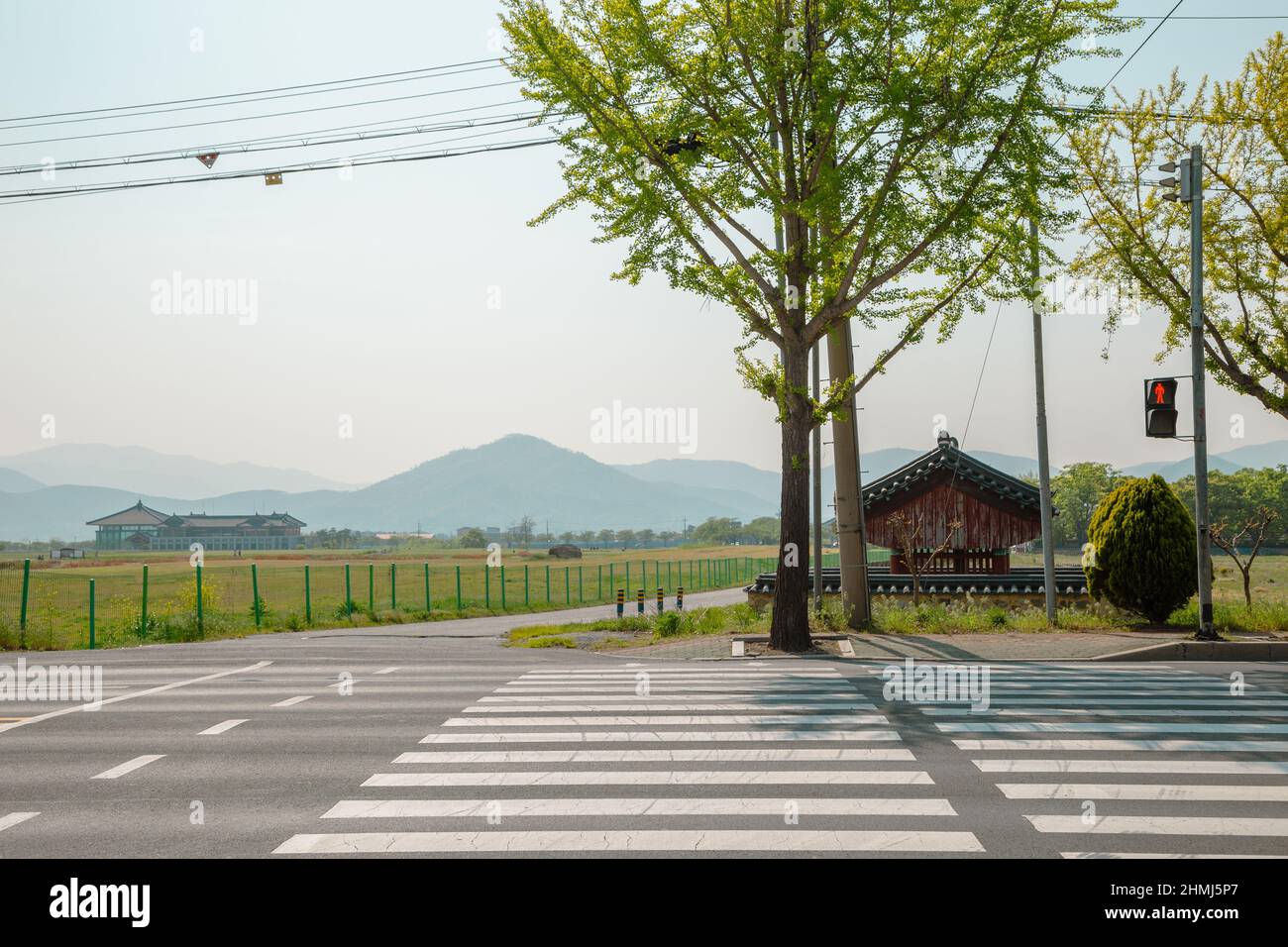 Gyeongju countryside road at spring in Korea Stock Photo - Alamy
