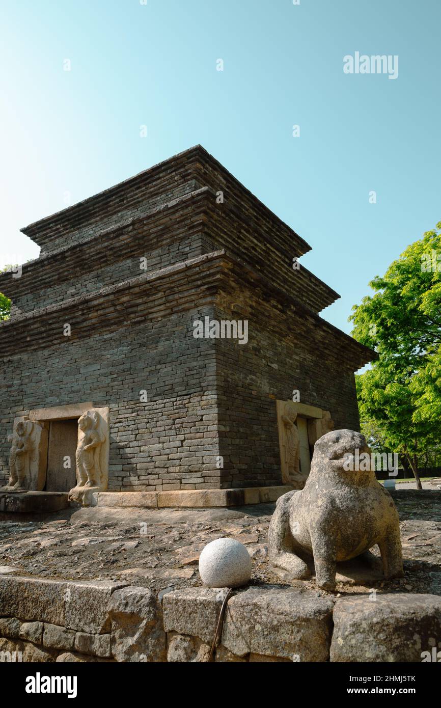 Bunhwangsa temple stone tower in Gyeongju, Korea Stock Photo - Alamy